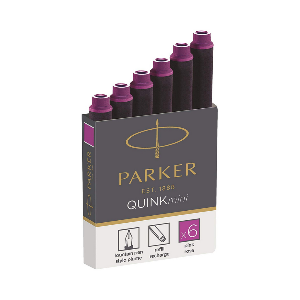 Parker Quink Mini Ink Cartridges x 12 available in 6 Colours – Pens Etc