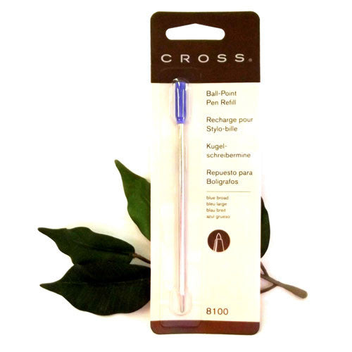 Cross Ballpoint Pen Refill with a BROAD Nib in Black 8101 or Blue 8100 ...